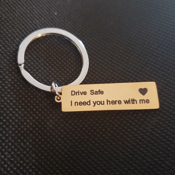 Accessories | Custom Drive Safe Engraved Keyring Gold | Poshmark